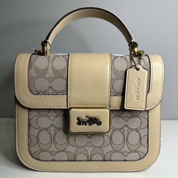 Coach | Bags | Coach Ali Top Handle In Signature Jacquard | Poshmark